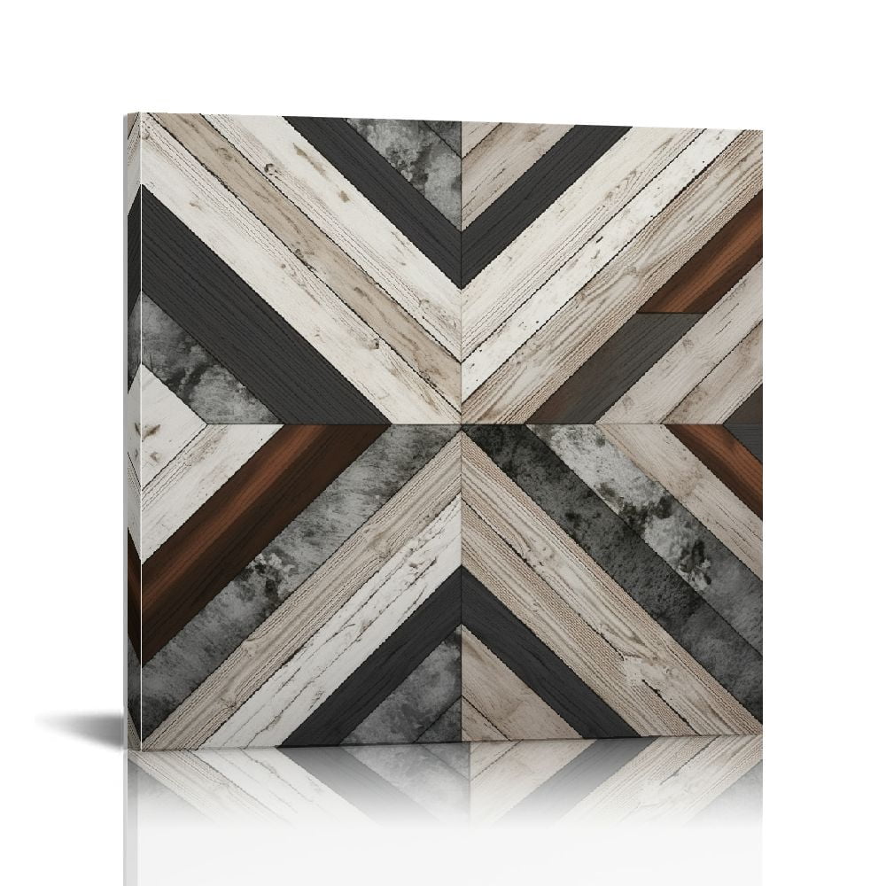 JEUXUS Framed Canvas Print Wall Art Western Decor Black, Brown & White ...