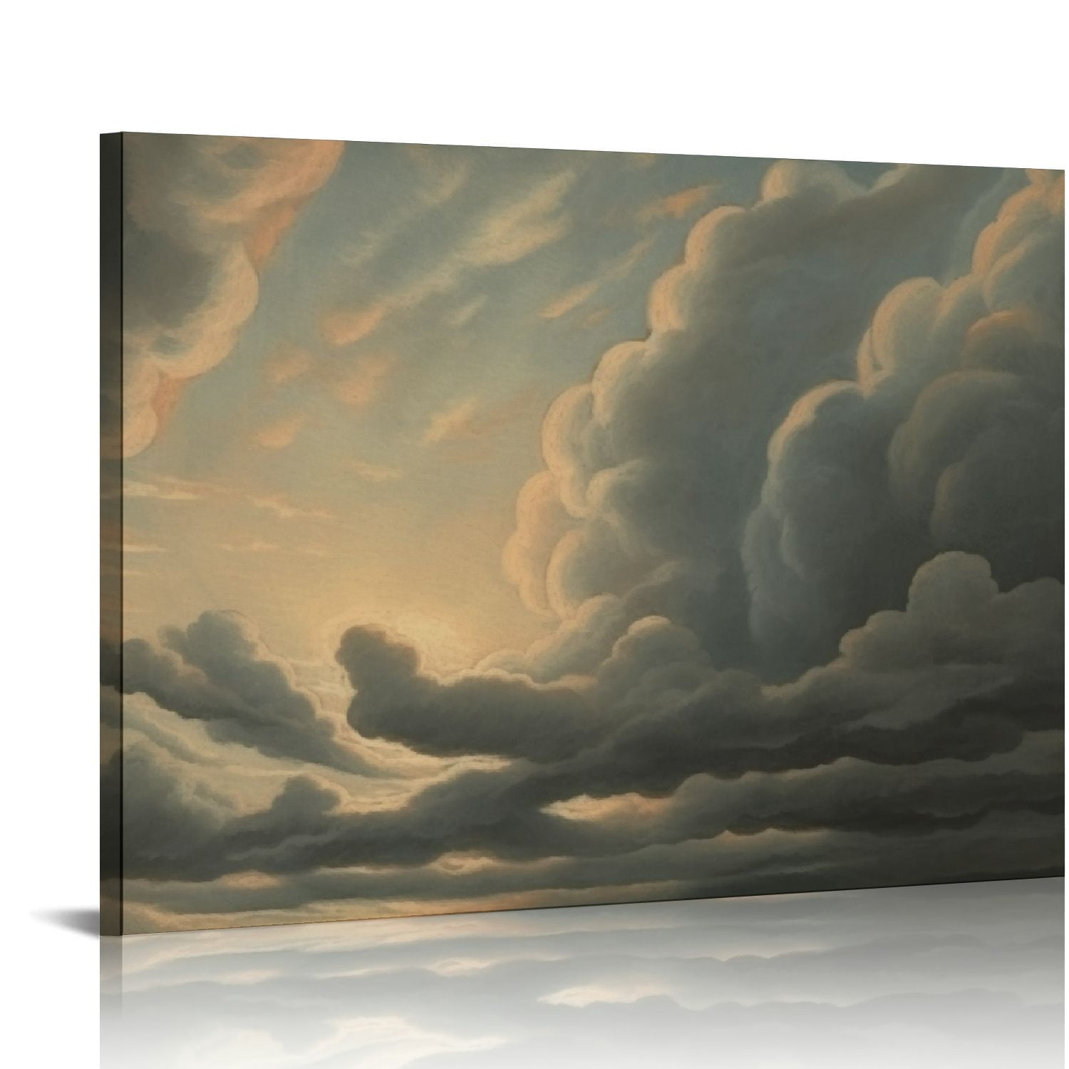 JEUXUS Framed Canvas Wall Art,Classical Wall Decor for Living Room ...