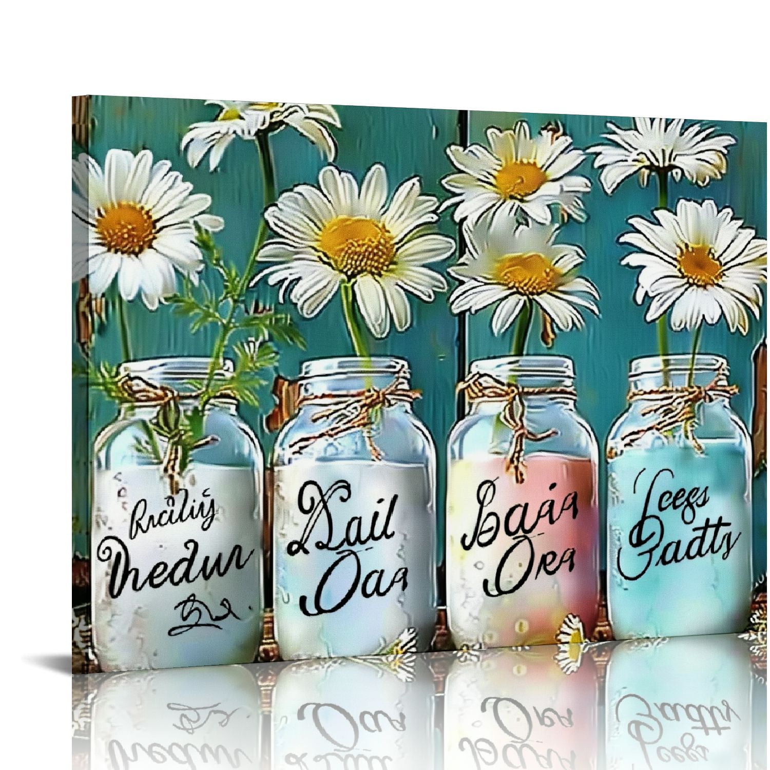 JEUXUS Framed Floral Canvas Wall Art God Says You are Bible Verses ...