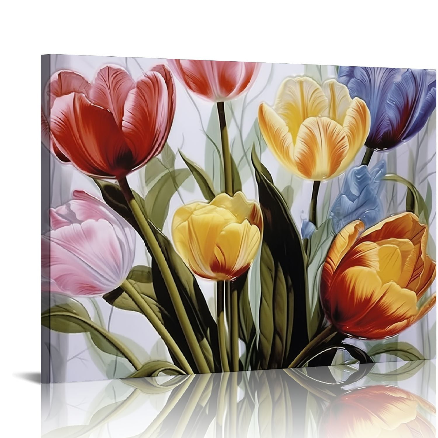 JEUXUS Free Floating Glass Wall Art Ready to Hang, 20x16in - Walmart.com