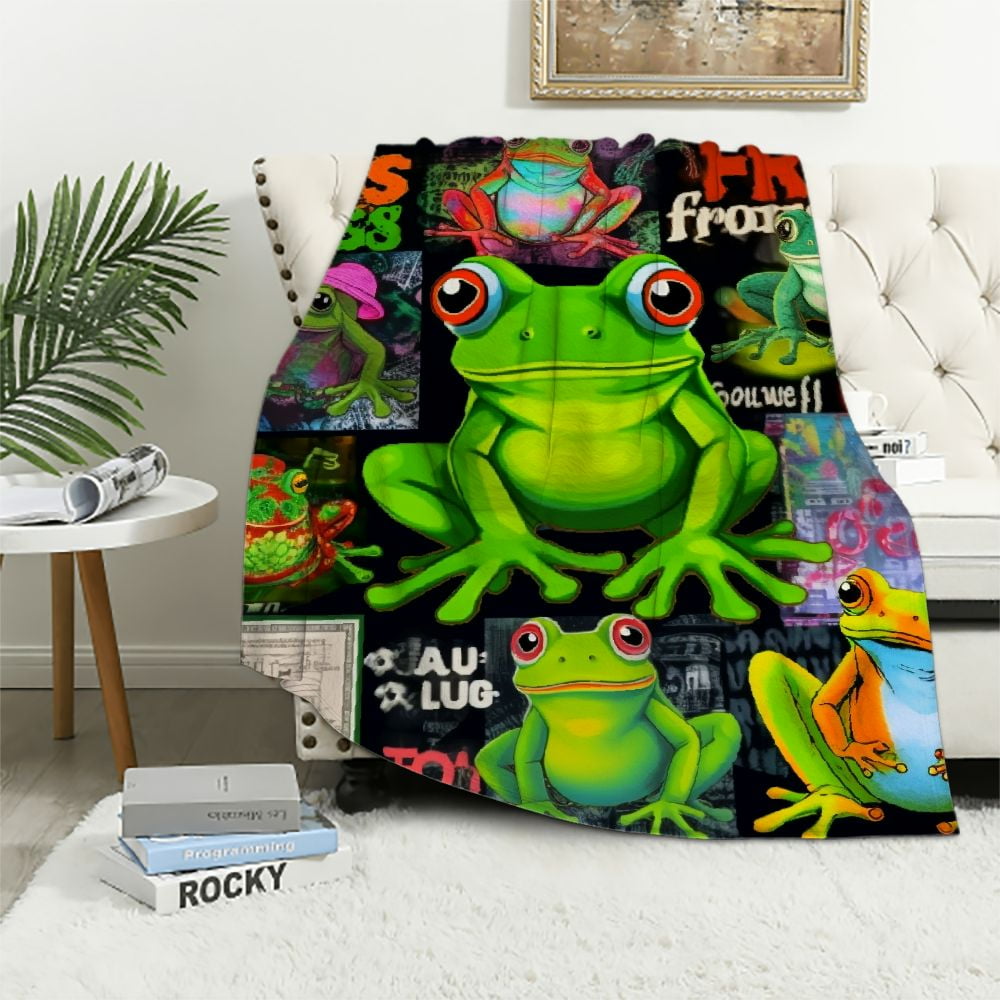 JEUXUS Frog Blanket Gifts for Women Girls - Present for Froggy Lovers ...