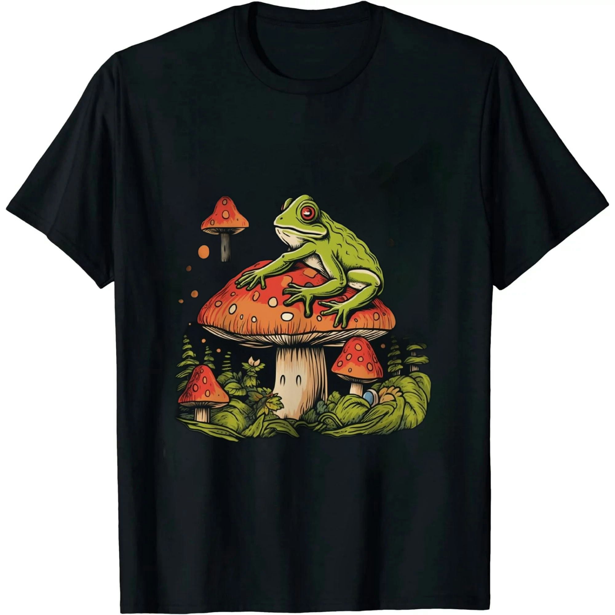 Jeuxus Frog Mushroom Snail Goblincore Toad T Shirt