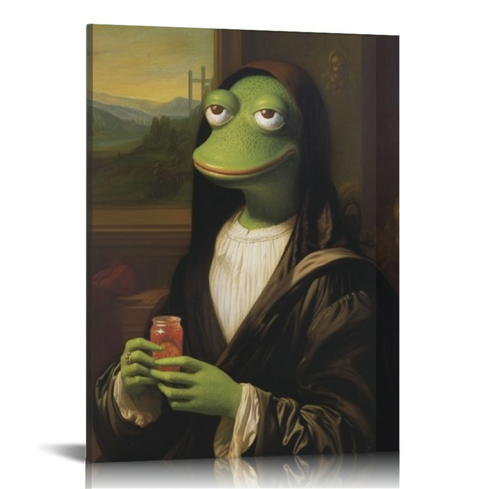 RUIYC Funny Poster Mona Kermit Art Meme Posters Decorative Painting ...