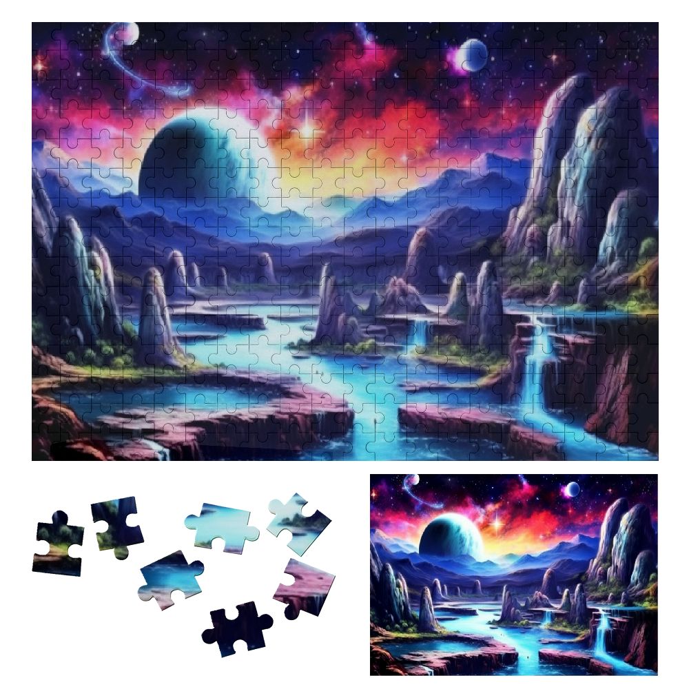 JEUXUS Galaxy Planets Space Wooden Puzzle Challenging Difficult Wood ...