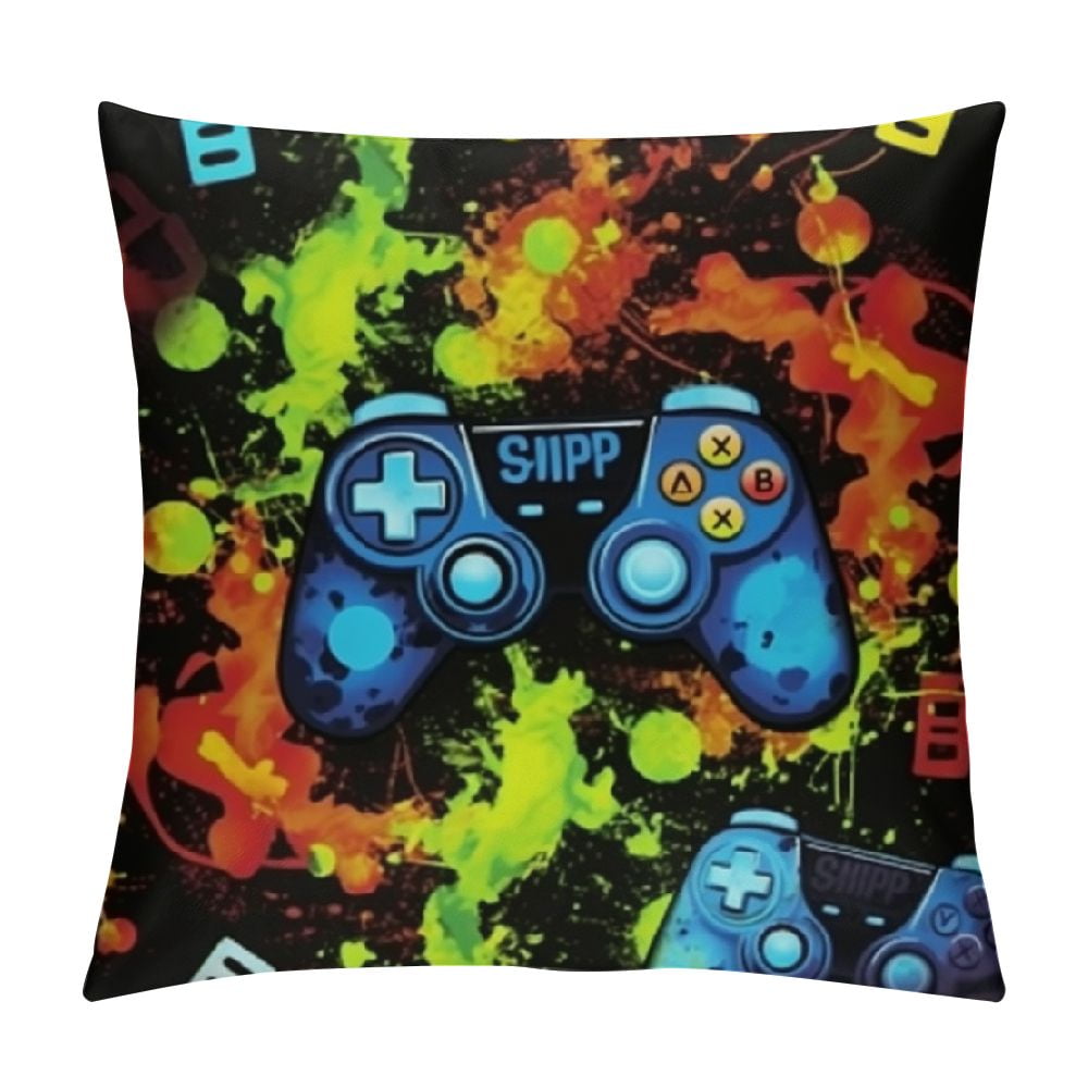 RUIYC Game Theme Gamer Throw Pillow Covers Decorative Pillowcases Soft ...