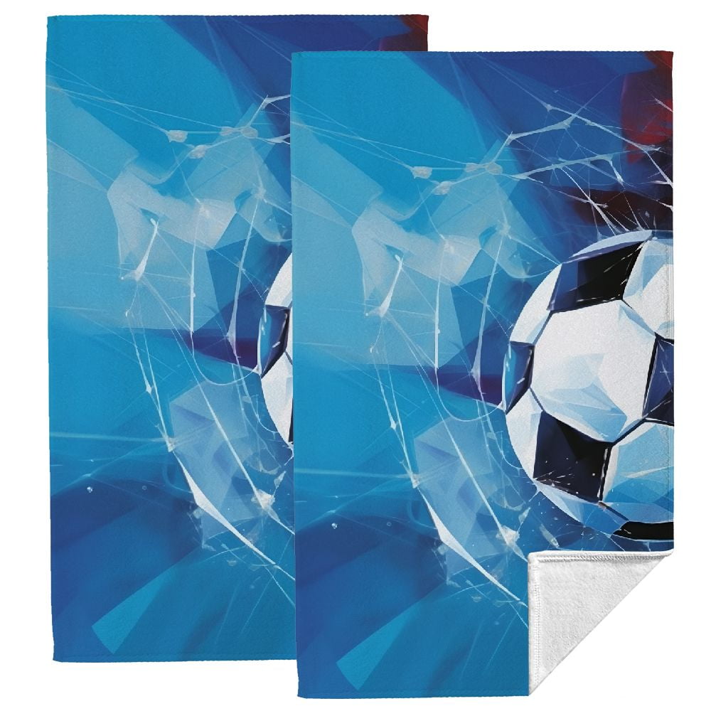 JEUXUS Geometric Abstract Art Soft Bath Towel Absorbent Hand Towels 27.5*16in 2-Pack for ...