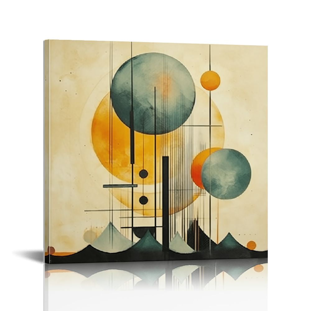 JEUXUS Geometric Abstract Landscape Colorful Forest Pictures Artwork ...