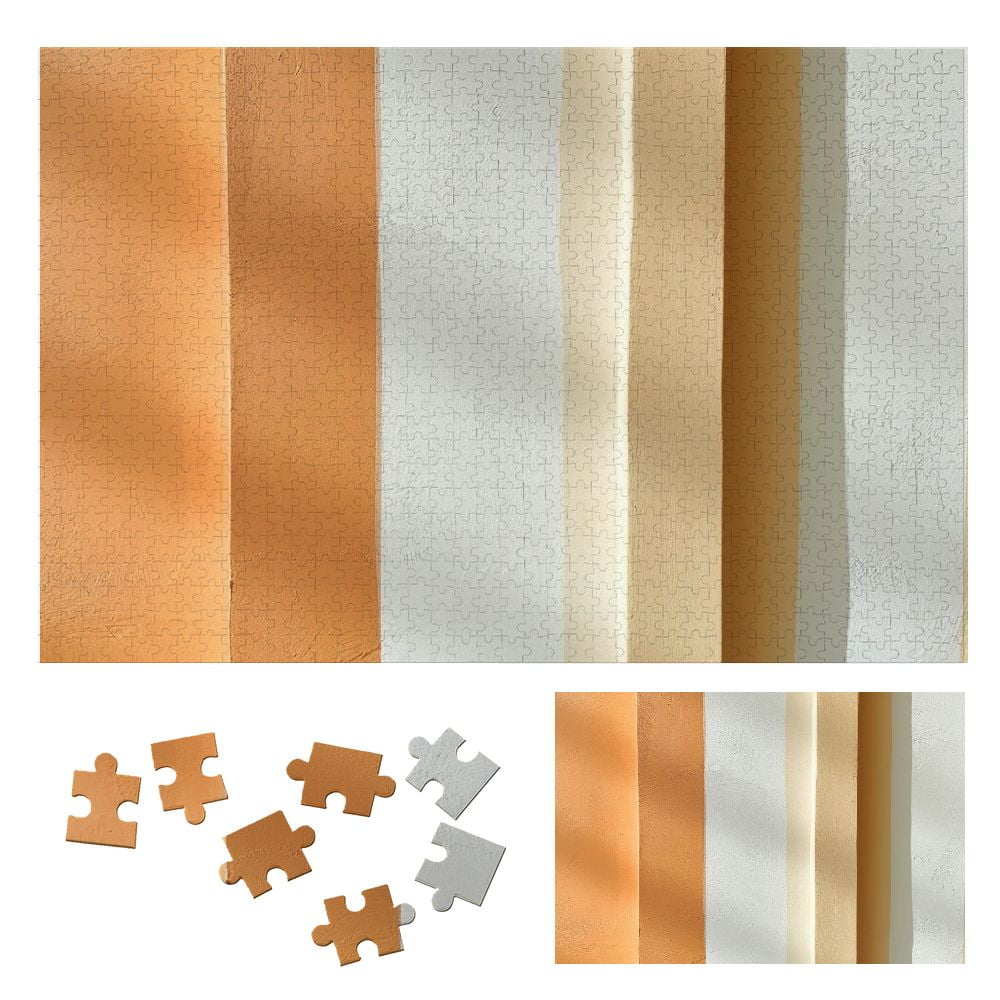 JEUXUS Geometric Shapes Wooden Jigsaw Puzzle Challenging Difficult Wood ...