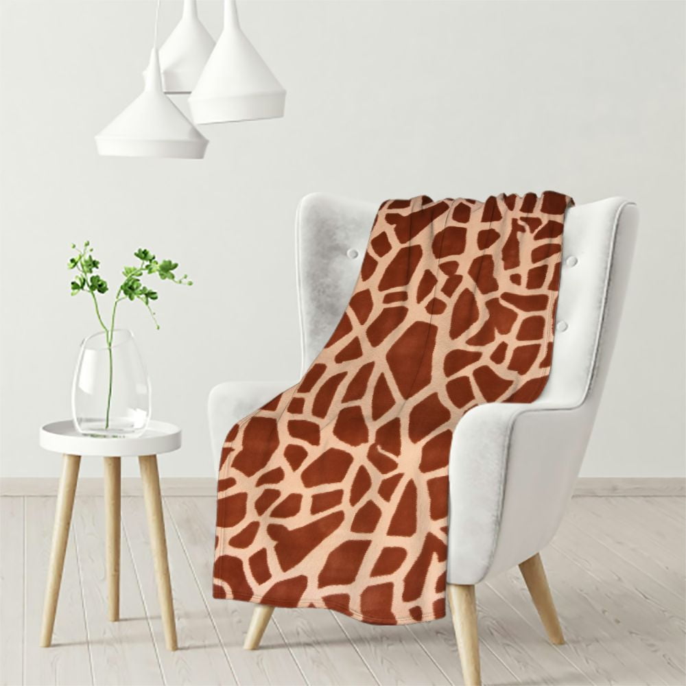 JEUXUS Giraffe Soft Throw Blankets Flannel Flannel Bedding Giraffe Skin ...