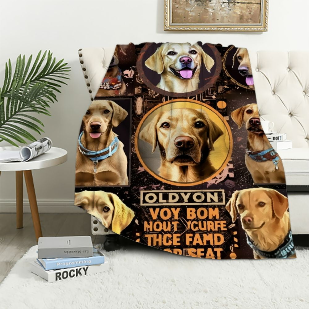 JEUXUS Golden Labrador Retriever Blanket for Boys Girls,Labrador ...