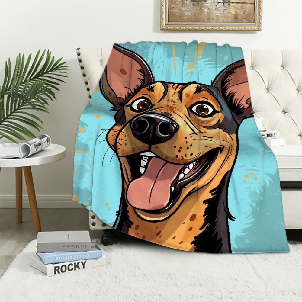 JEUXUS Golden Retriever Blanket Dog Pet Soft Blanket Golden Labrador Retriever Throw Blanket ...