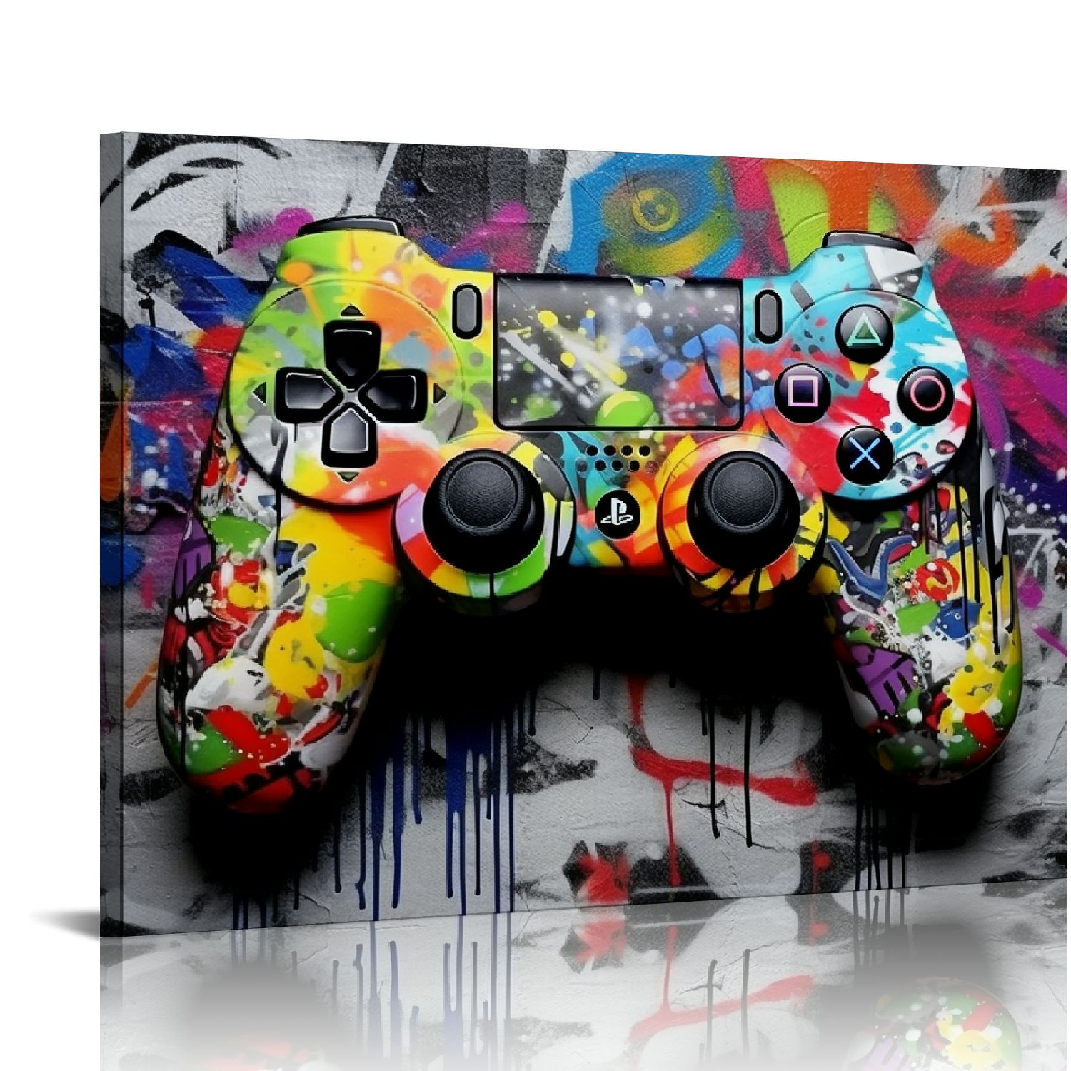 JEUXUS Graffiti Canvas Wall-Art For Bedroom - Gaming Wall Art For Teen ...