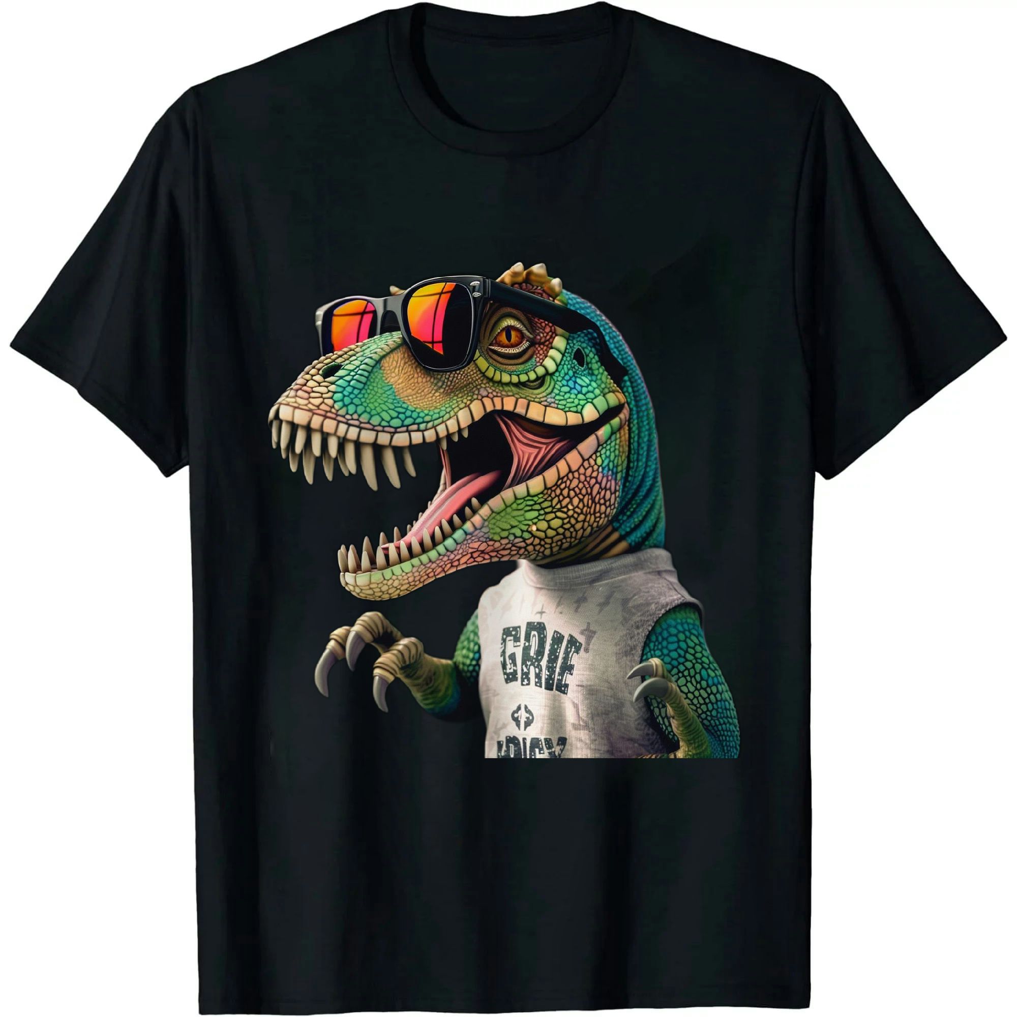 JEUXUS Happy Eastrawr T Rex Easter Bunny Dinosaur Eggs T-Shirt ...