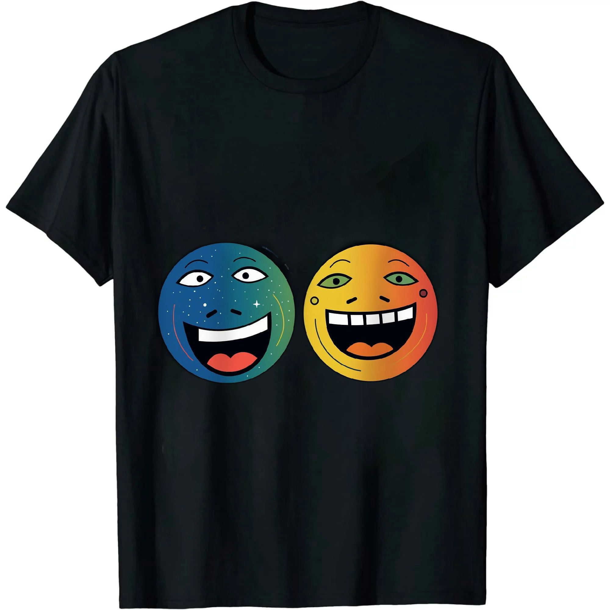 JEUXUS Happy Face Floral Shirt Preppy Aesthetic Smiling Face T-Shirt ...