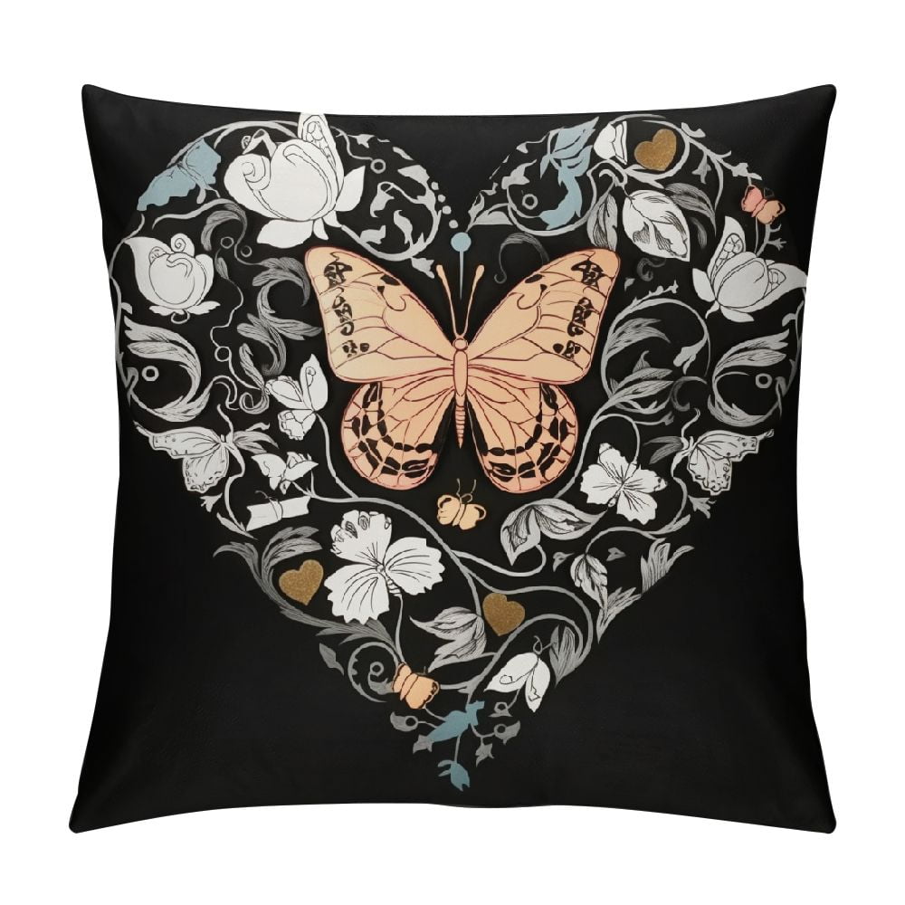 JEUXUS Heart, Entomologist Entomology, Monarch Butterfly Throw Pillow ...