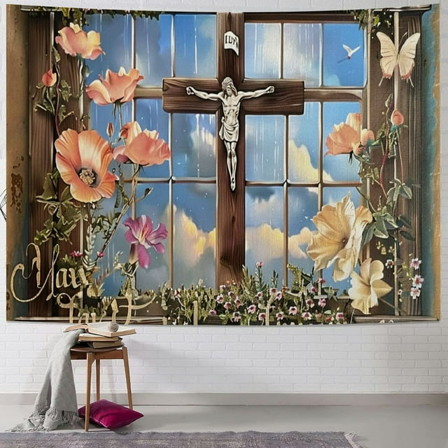 JEUXUS Home Decor Farmhouse Tulip Wall Art Christian Bible Verse ...
