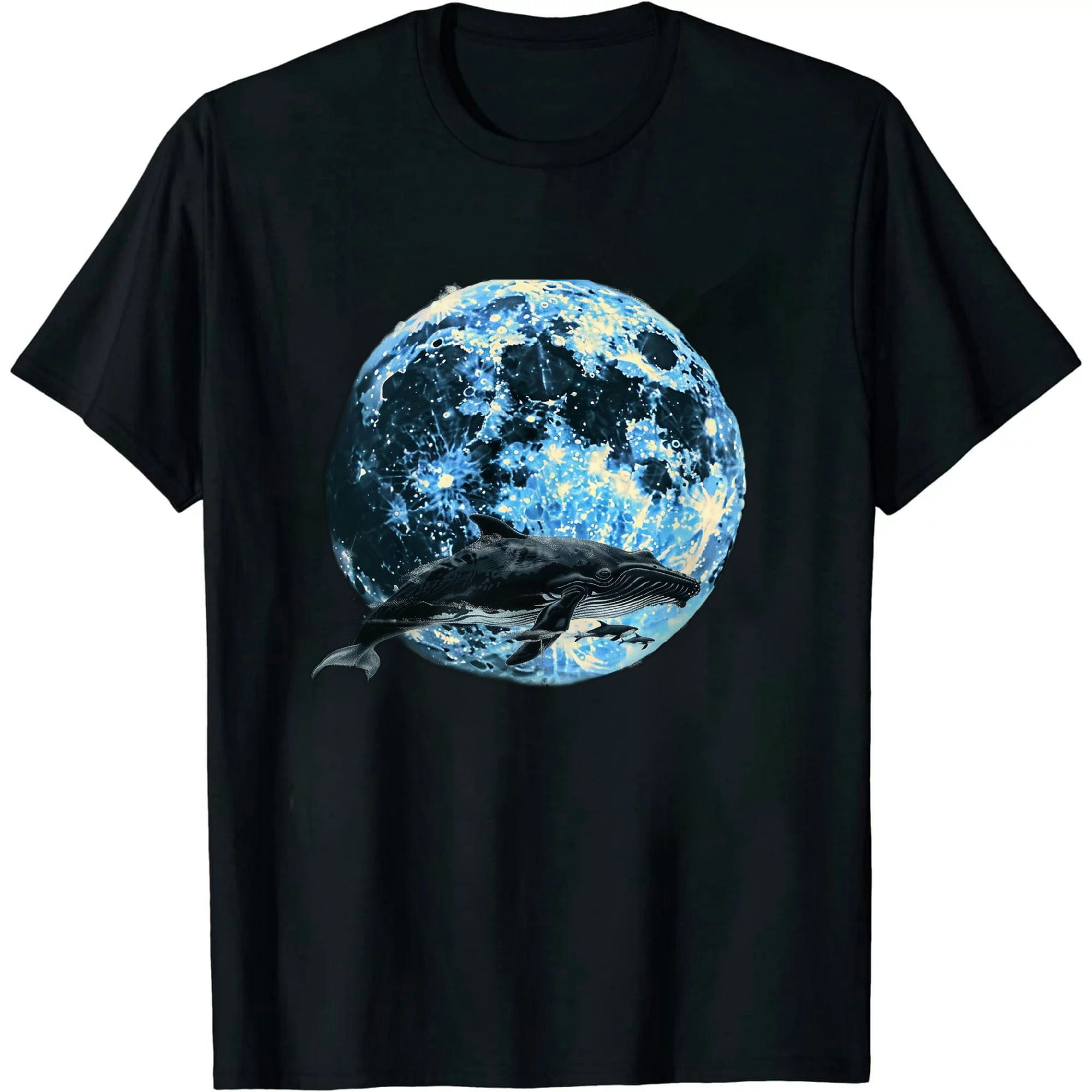 JEUXUS Humpback whale in Space | Funny Beluga Orca Blue whale T-Shirt - Walmart.com