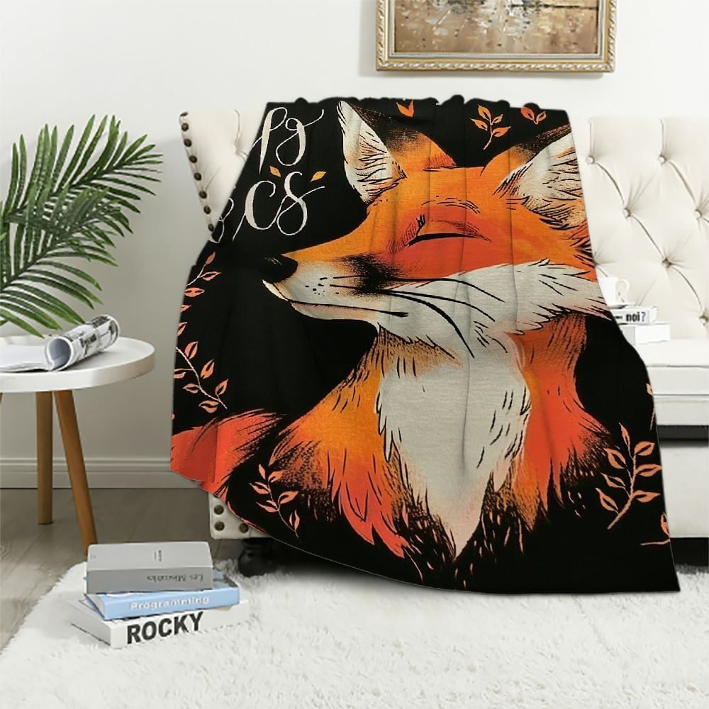 RUIYC Fox Blanket Fox Throw Blanket Fox Stuff Gifts for Girls Kids ...