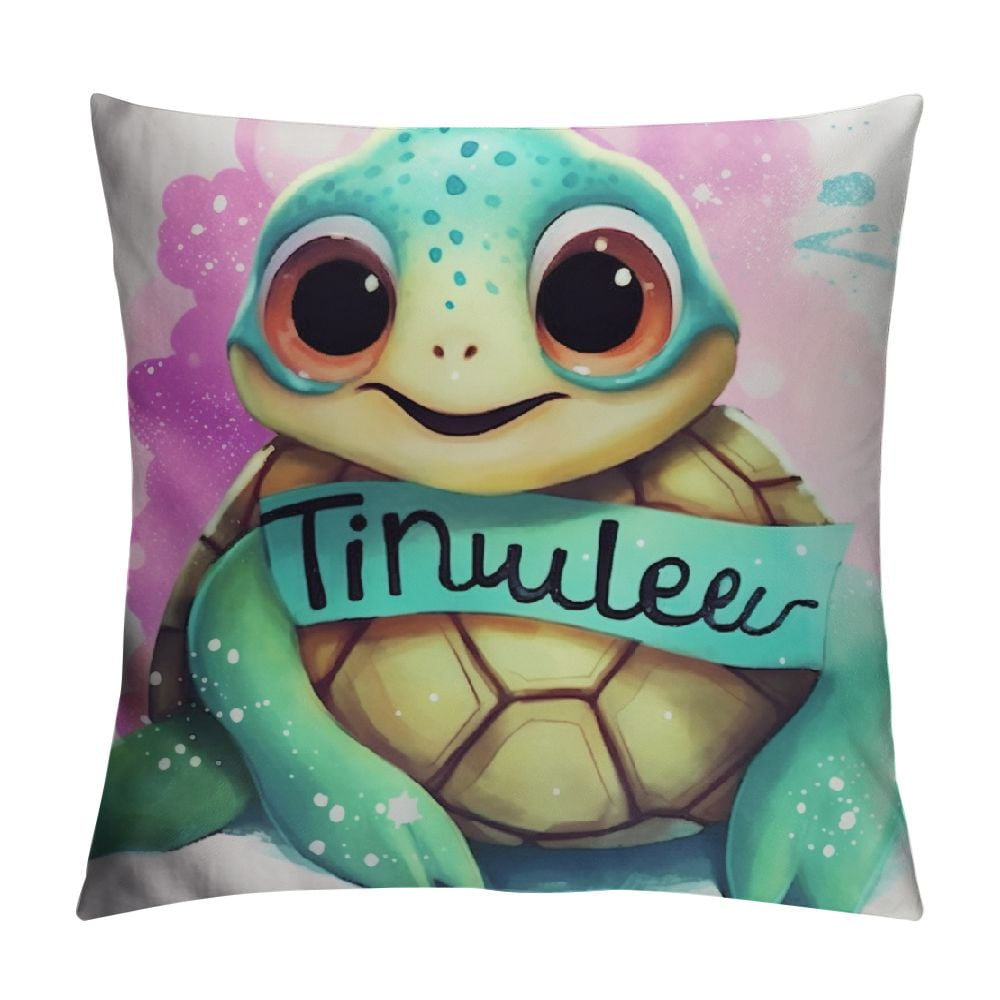 RUIYC I'm Adorable Cute Baby Sea Turtle Throw Pillow Cover for Home ...