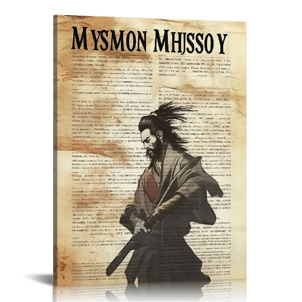 JEUXUS Japanese Samurai Poster Framed Quotes Wall Art Inspirational ...