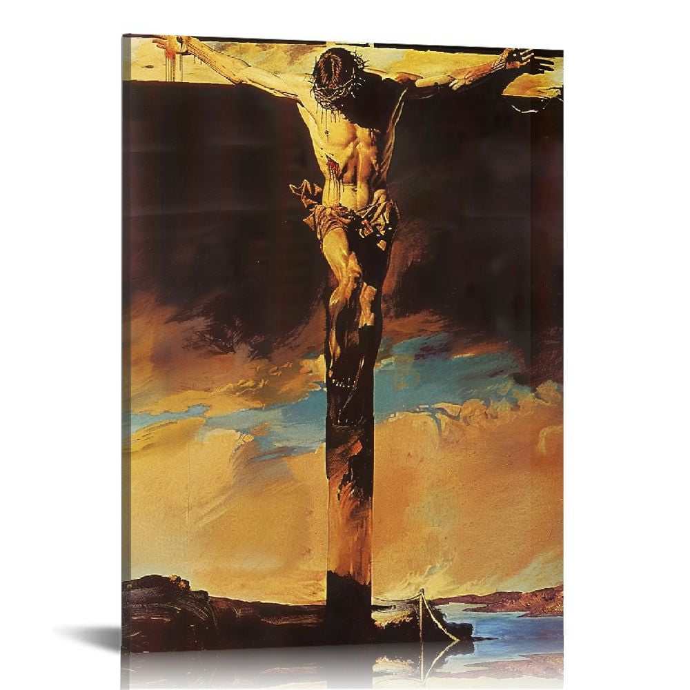 JEUXUS Jesus Cross Canvas Wall Art Christian Poster Canvas Print ...
