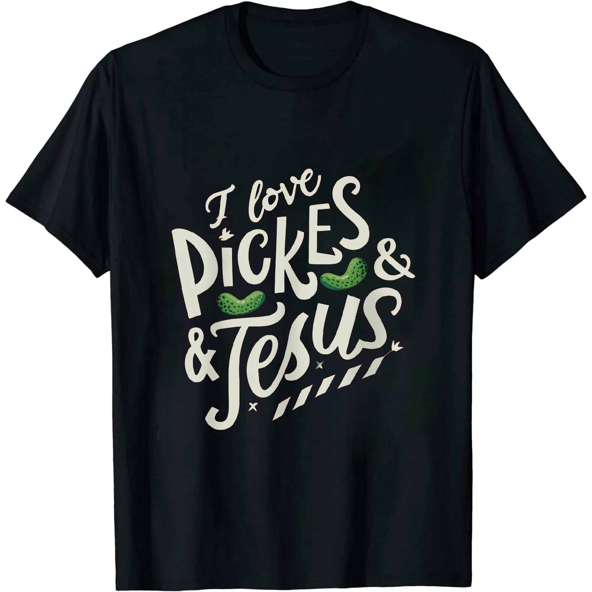 JEUXUS & Jesus Funny Pickle Quote Christianity T-Shirt - Walmart.com