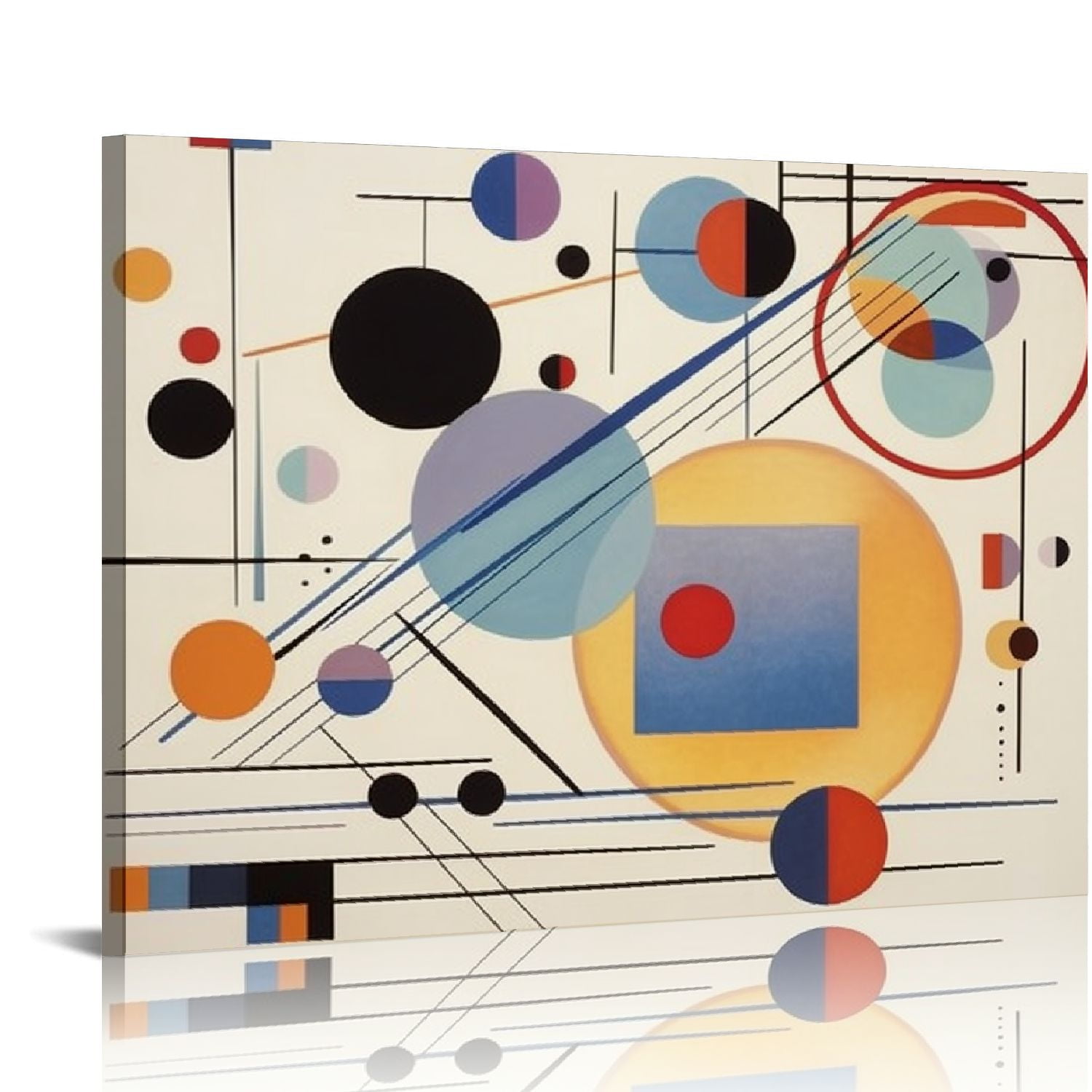 JEUXUS Large Framed Canvas Wall Art Wassily Kandinsky Composition VIII ...