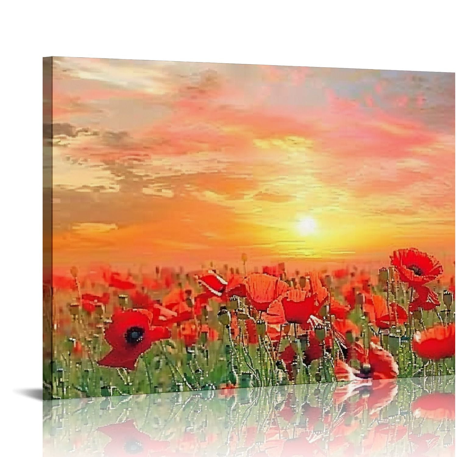 JEUXUS Large Wall Art for Living Room Sunrise Sunset Flower Nature ...