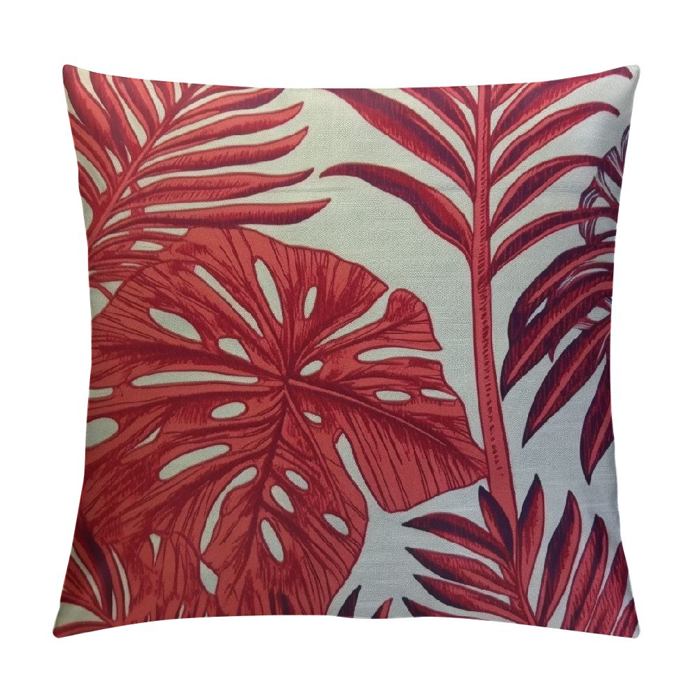 JEUXUS Leaf Decorative Throw Pillow Cover Tropical Leaves Pillow Case ...