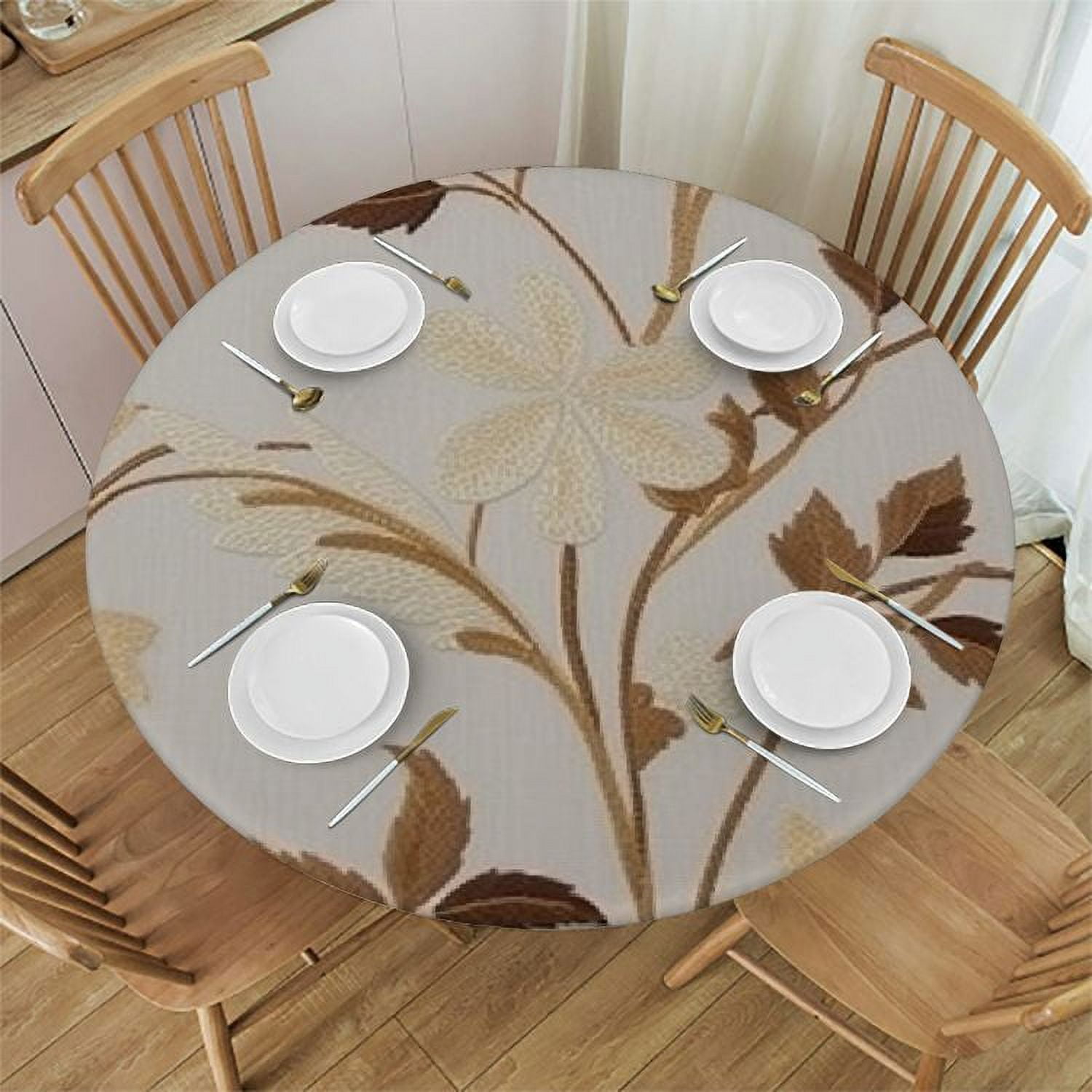 JEUXUS Linen Waterproof Tablecloth for Dining Table Farmhouse Kitchen ...