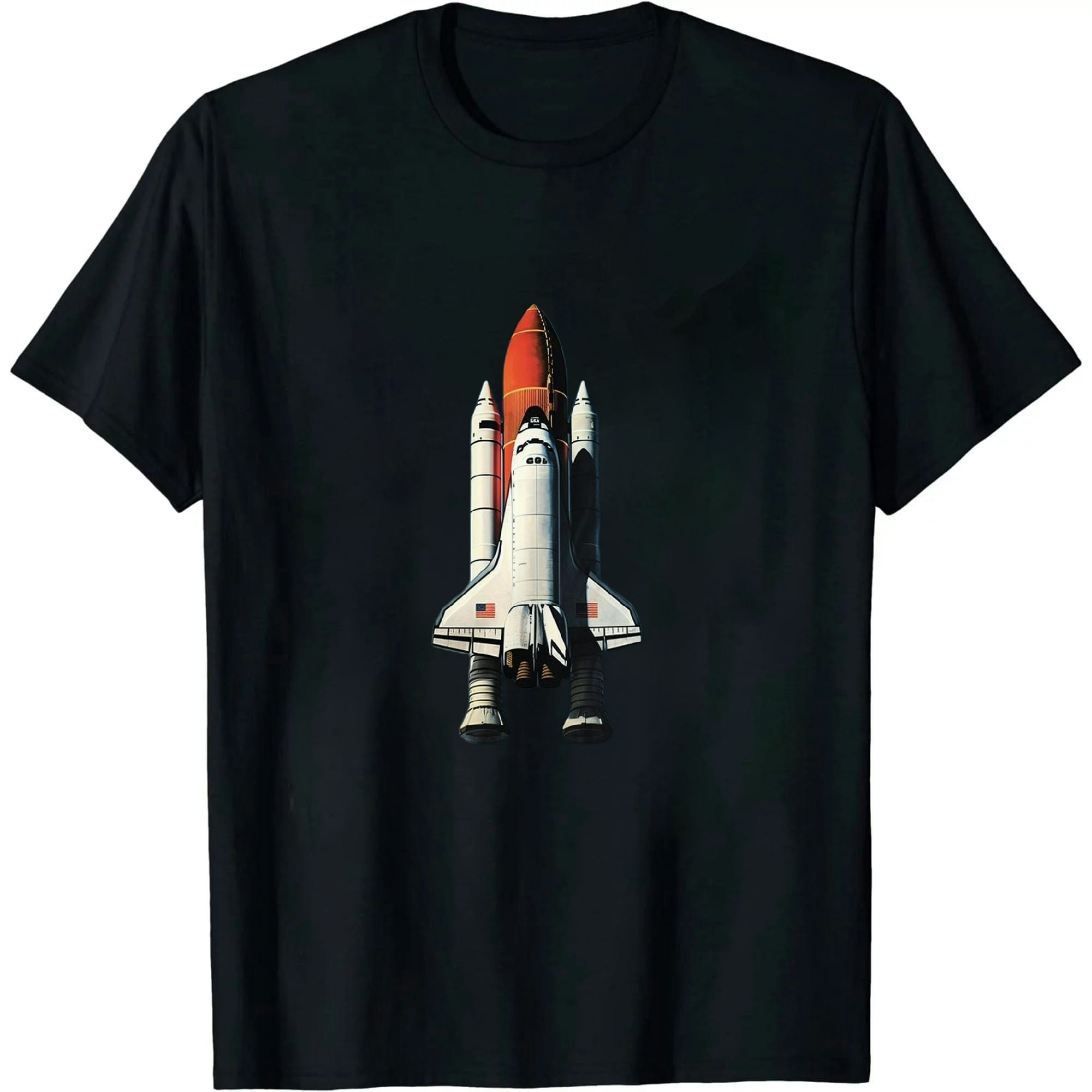 JEUXUS Logo Shuttle Rocket Ship Poster Style T-Shirt - Walmart.com