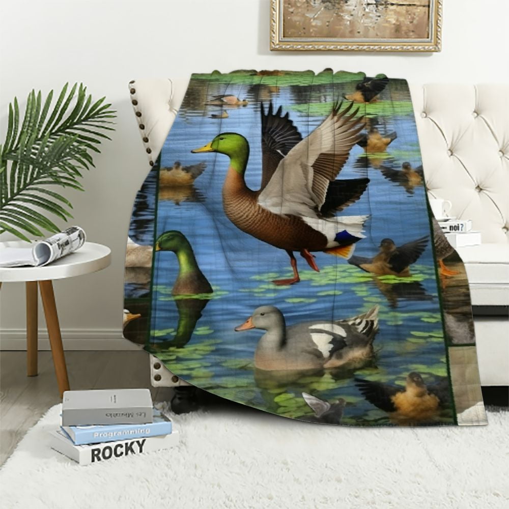JEUXUS Mallard Duck Blanket for Boys Girls, Mallard Duck Gifts for Duck ...