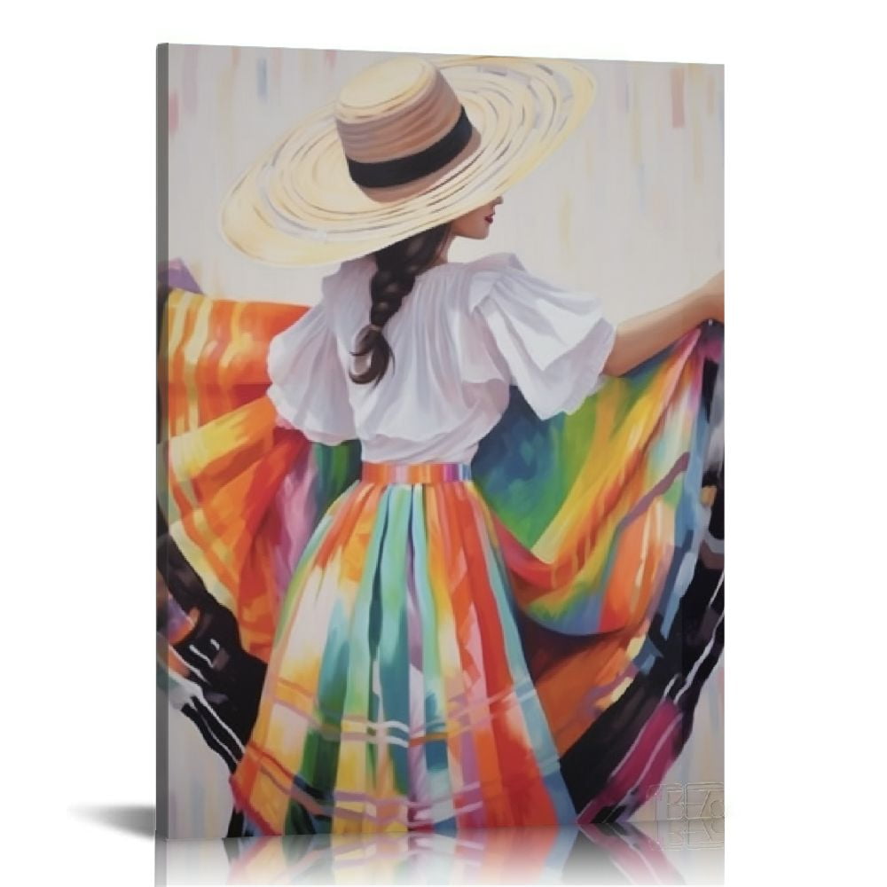 JEUXUS Mexican Art Wall Poster Canvas Painting Mexican Folk Dance Art ...