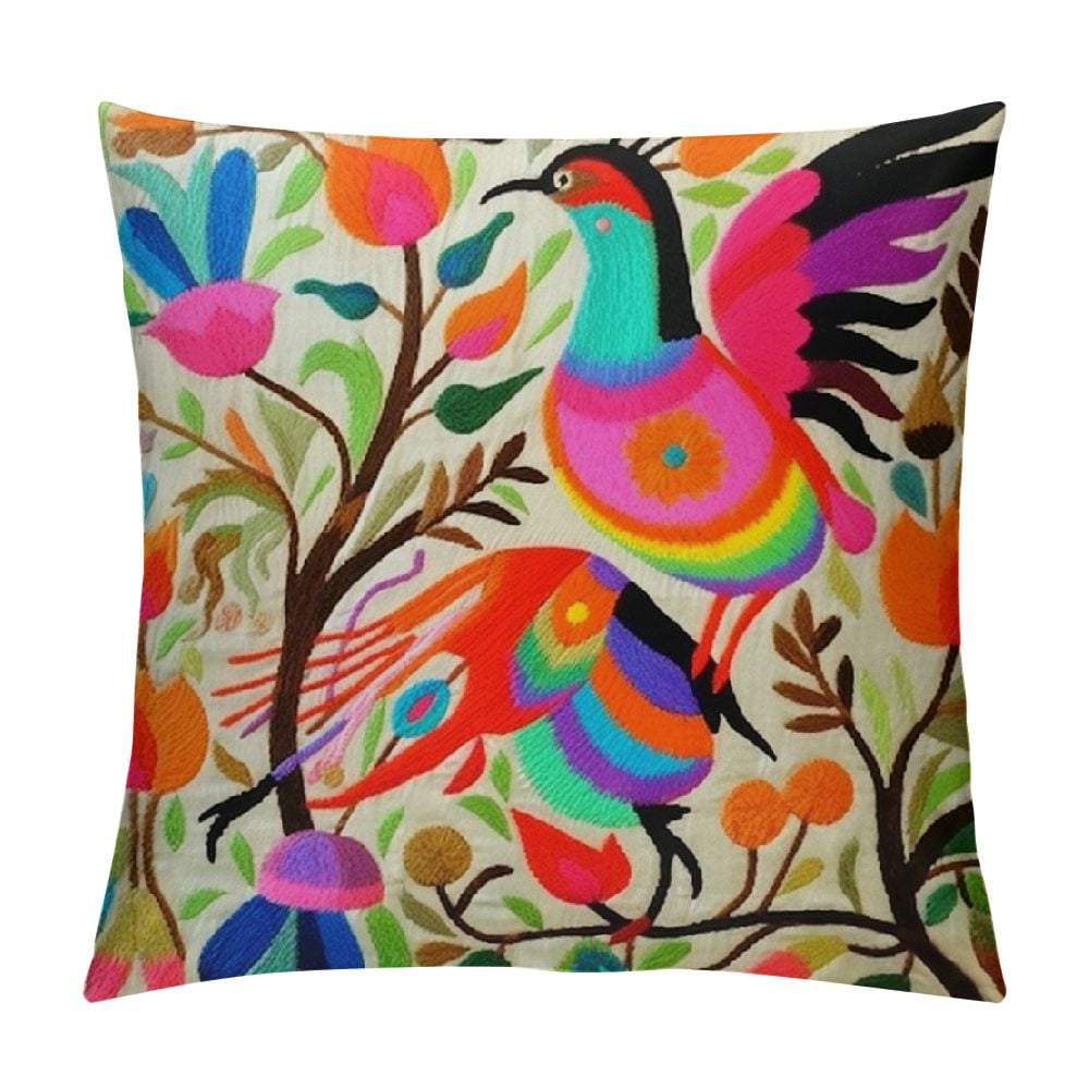 JEUXUS Mexican Handmade Pillow Cover Authentic Otomi Tenango - Walmart.com