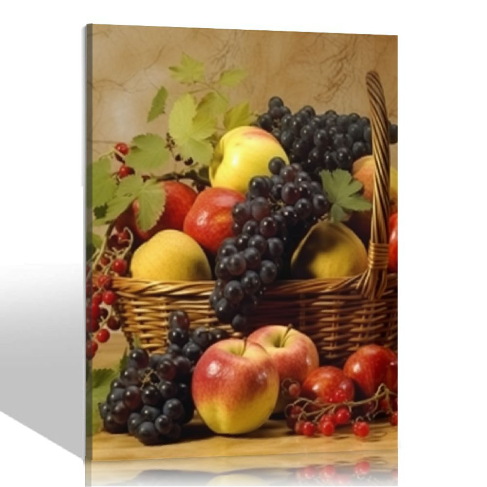 JEUXUS Modern Canvas Fresh Fruit On The Table Kitchen Wall Art Painting ...