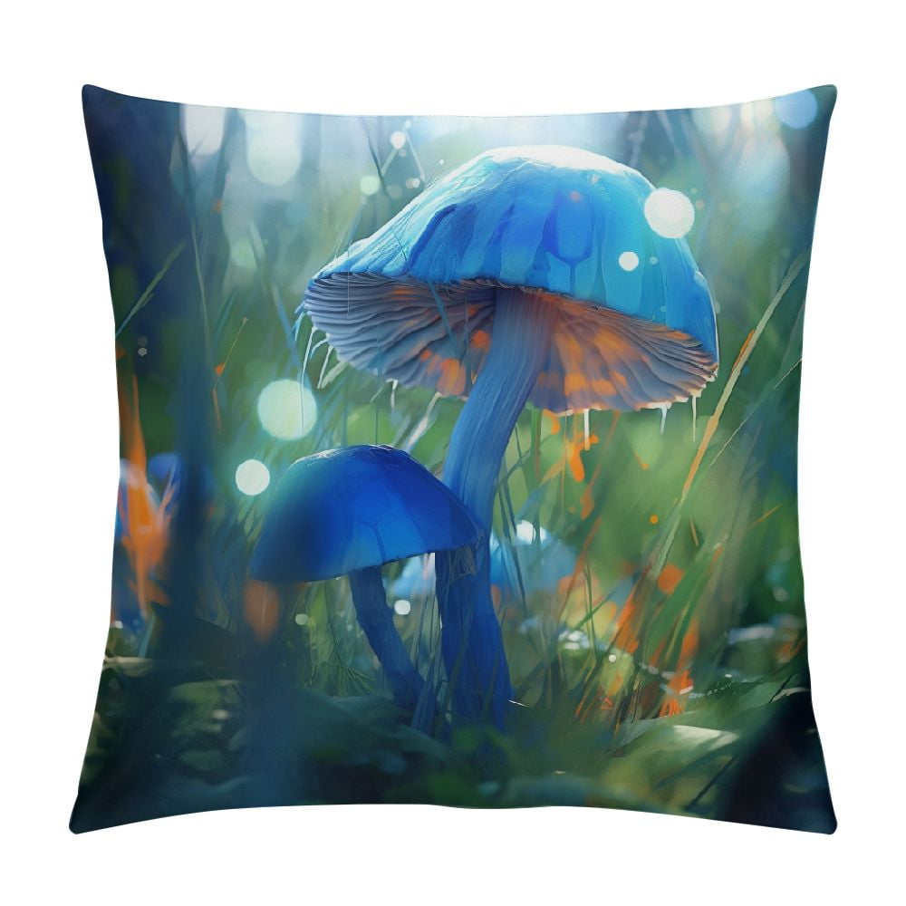 Jeuxus Mushroom Waist Lumbar Throw Pillow Case Cushion Cover For Sofa