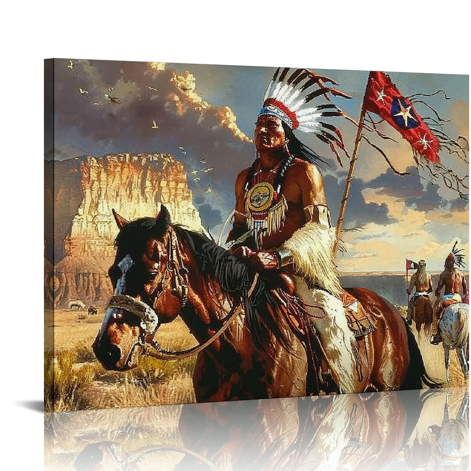 JEUXUS Native American Wall Decor Wall Decor Native American Art Native ...