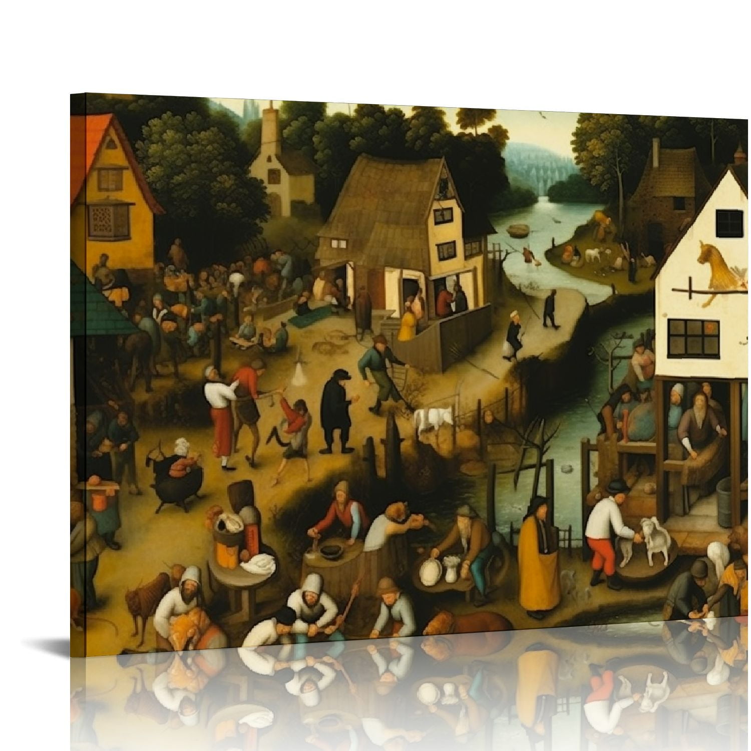 JEUXUS Netherlandish Proverbs Print Poster by Pieter Bruegel The Elder ...