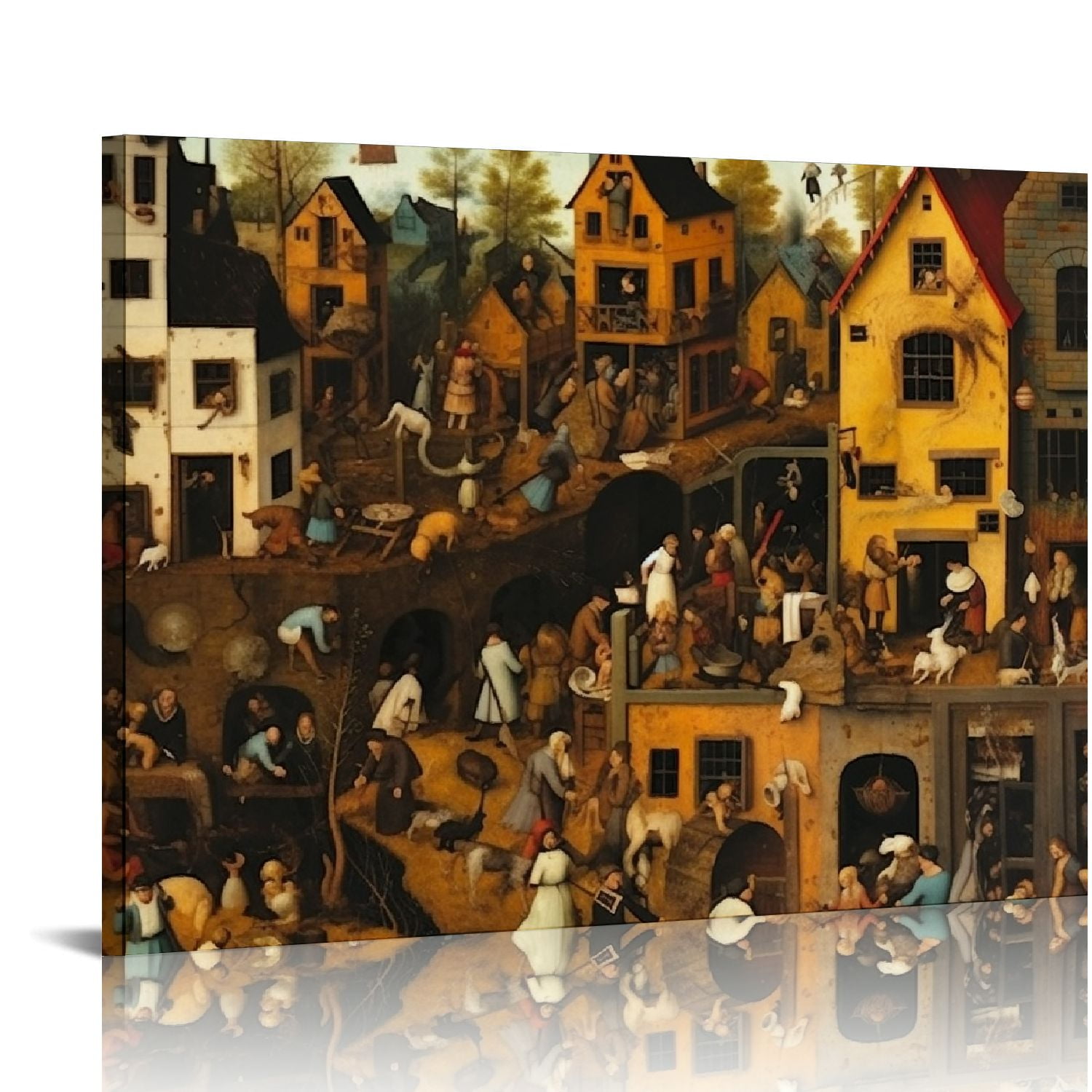 JEUXUS - Netherlandish Proverbs by Pieter Bruegel The Elder - Canvas ...