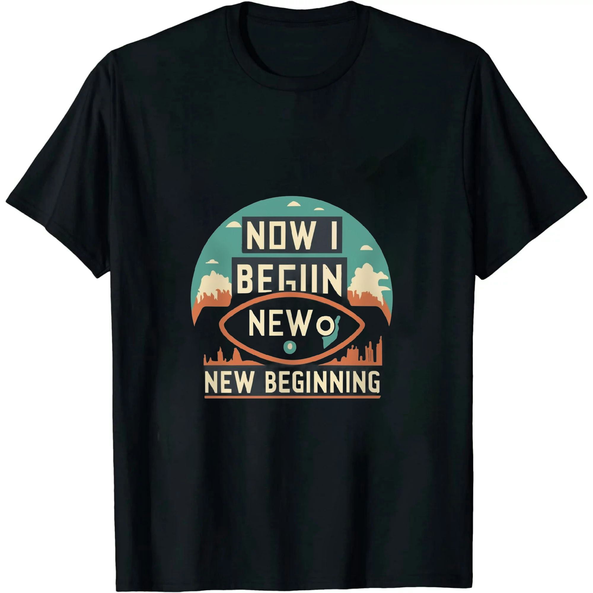 JEUXUS Nunc Coepi Now I Begin New Beginning Vintage T-Shirt - Walmart.com