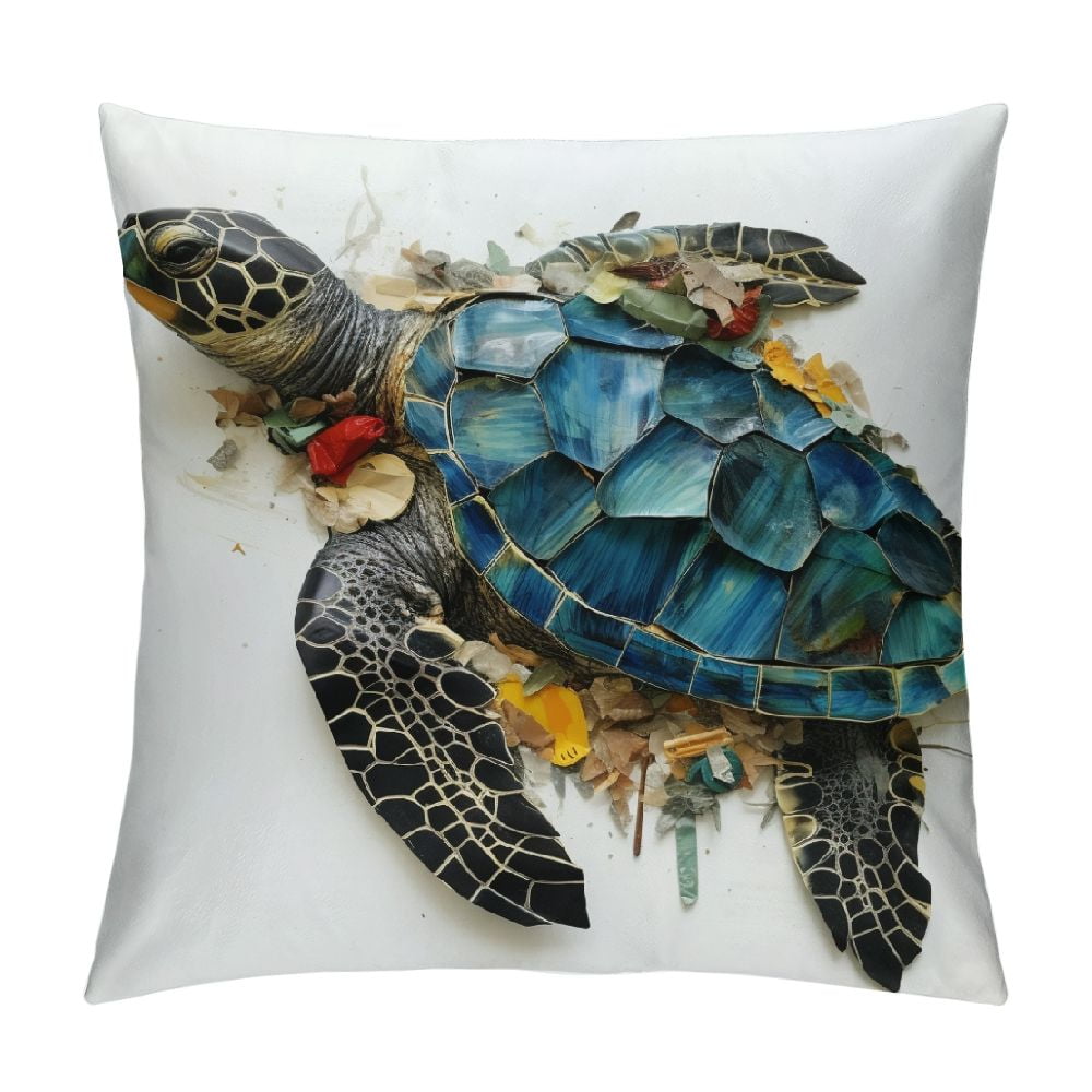 JEUXUS Ocean Turtle Outdoor Pillow Cover for Pool Beach Chair Sea ...