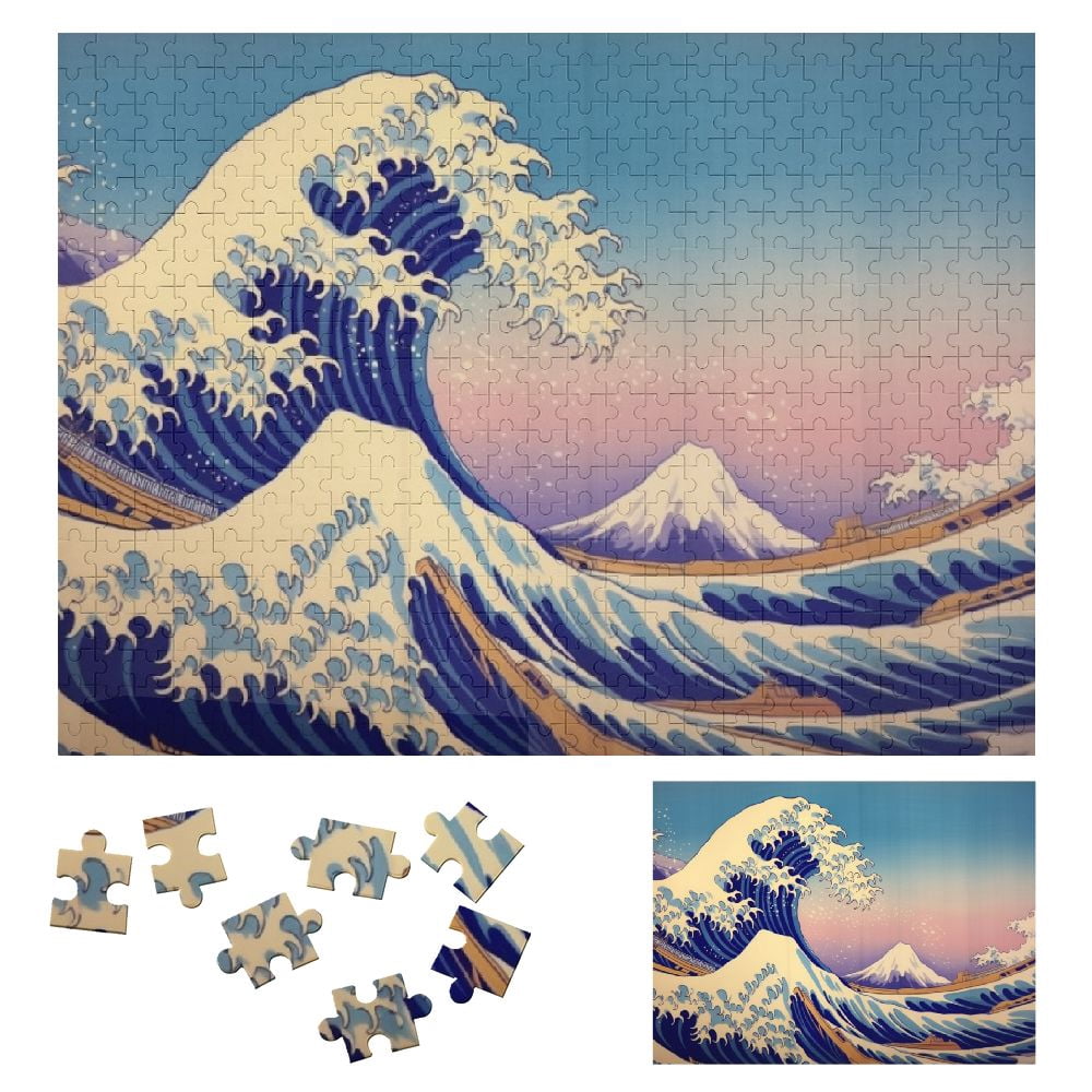 JEUXUS Ocean Wave, Sky, White Cloud Wooden Jigsaw Puzzle for Adults and ...