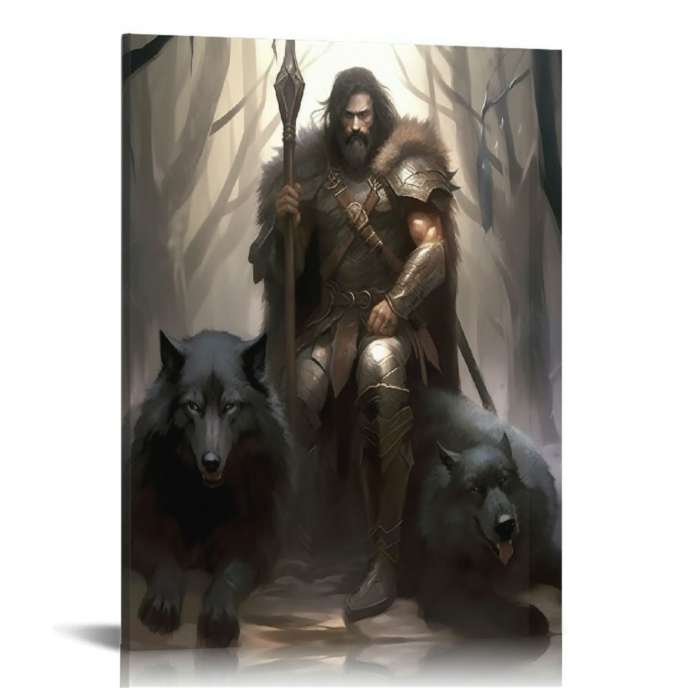 JEUXUS Odin Wall Decor Poster Norse Mythology Contemporary Wall Decor ...