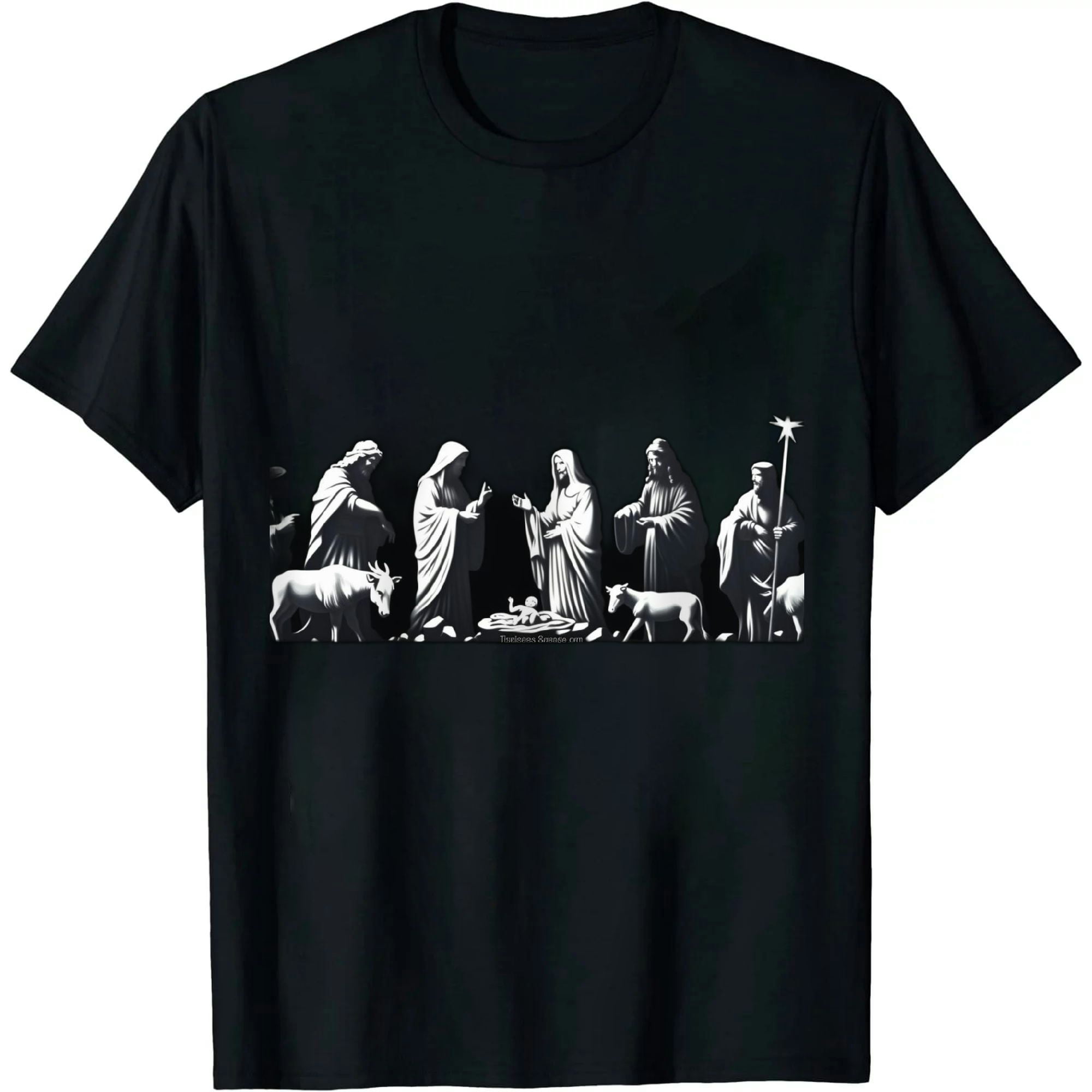 JEUXUS Oh Holy Night Nativity Scene Christianity T-Shirt - Walmart.com