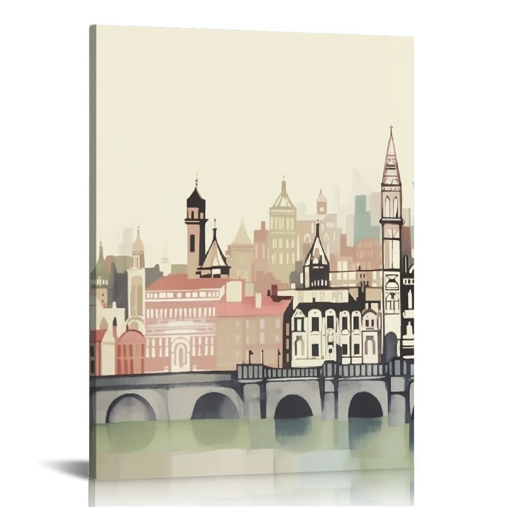 JEUXUS Oxford Skyline Travel Landscape Art Style Poster Poster ...