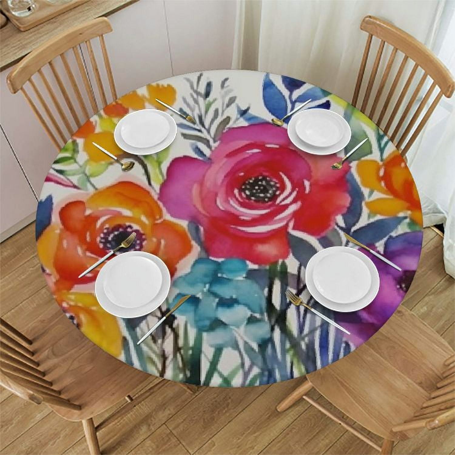 JEUXUS Pack Floral Tablecloth for Wedding, Birthday Party Decorations ...