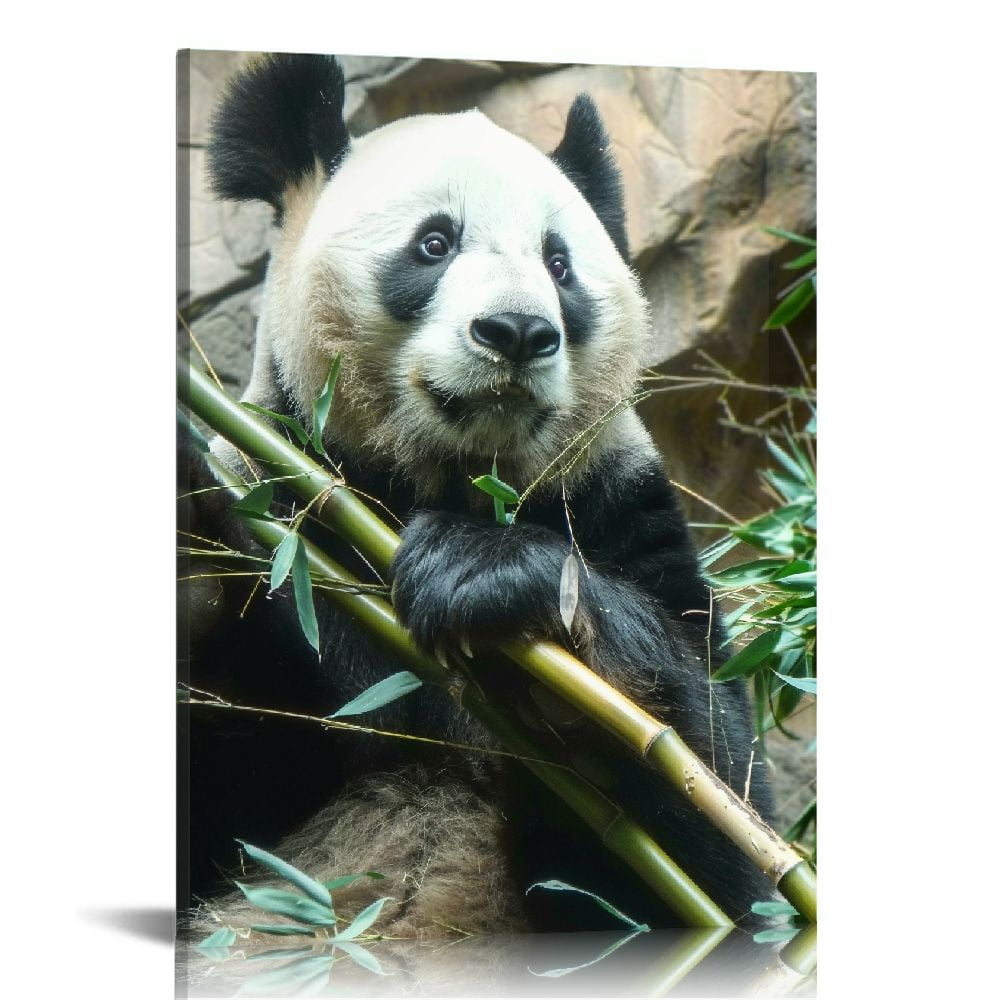 JEUXUS Panda Canvas Wall Art For Living room Poster Printing、Bedroom ...