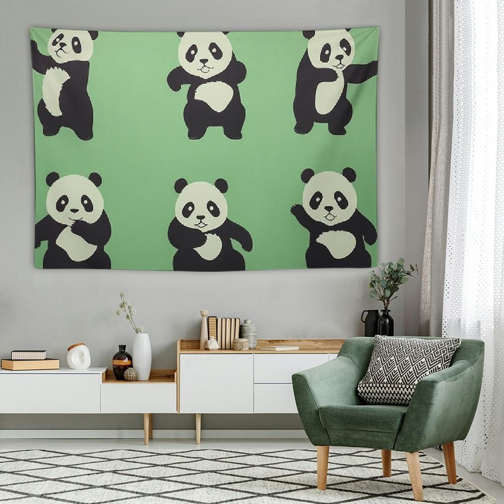 RUIYC Panda Wall Room Décor - Panda Bamboo Wall Art Vinyl Stickers ...