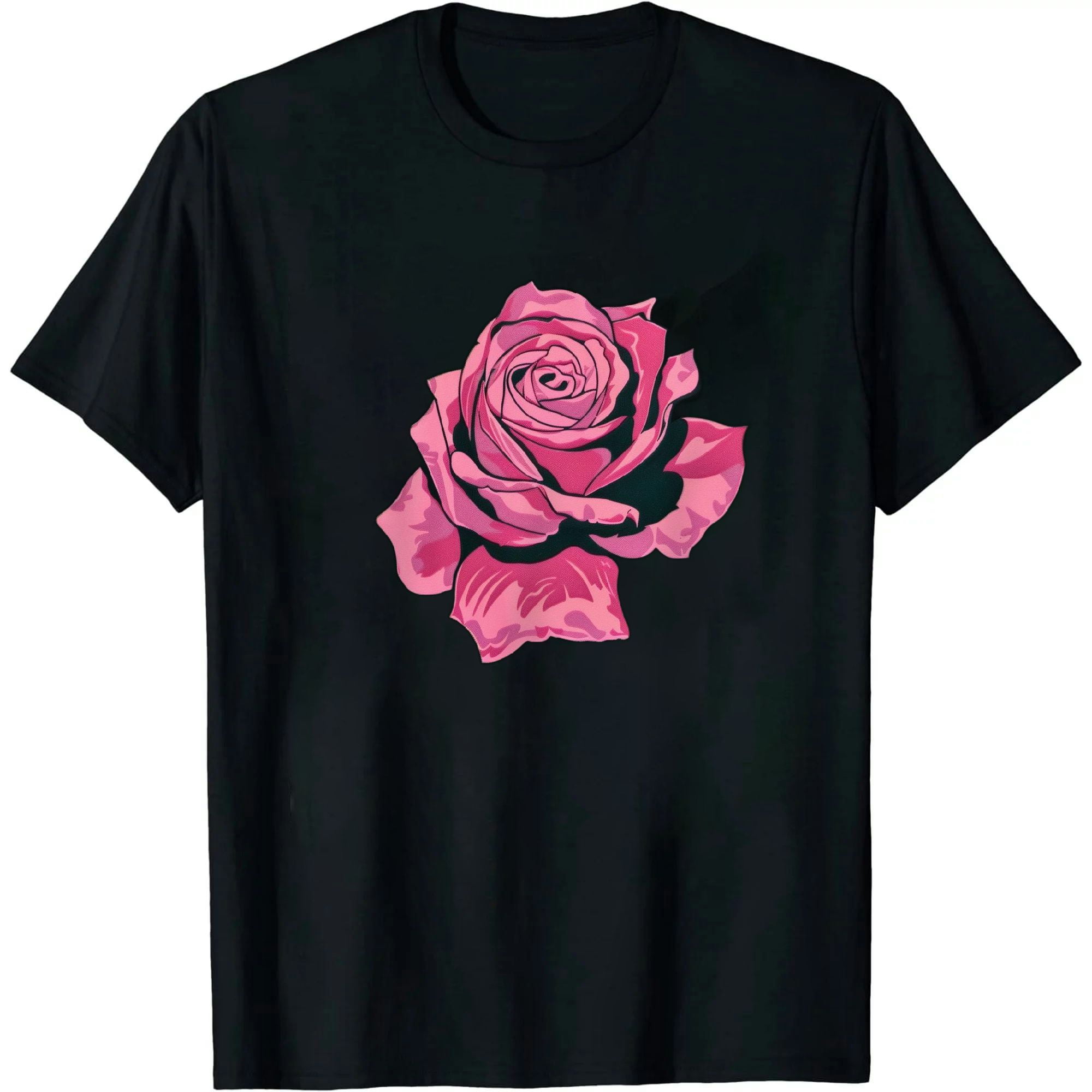 JEUXUS Pink Rose Graphic - Garden Gardener Botanist Flowers Rose T ...