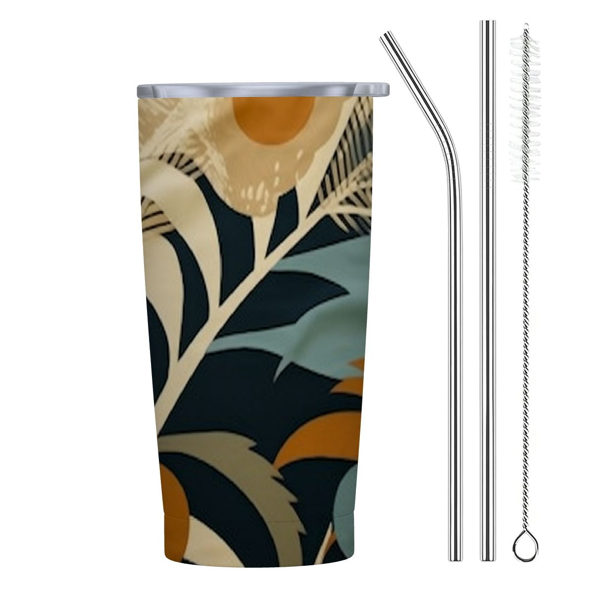 JEUXUS Plant 20oz Car Straw Cup (with Straw) 304 Stainless Steel ...